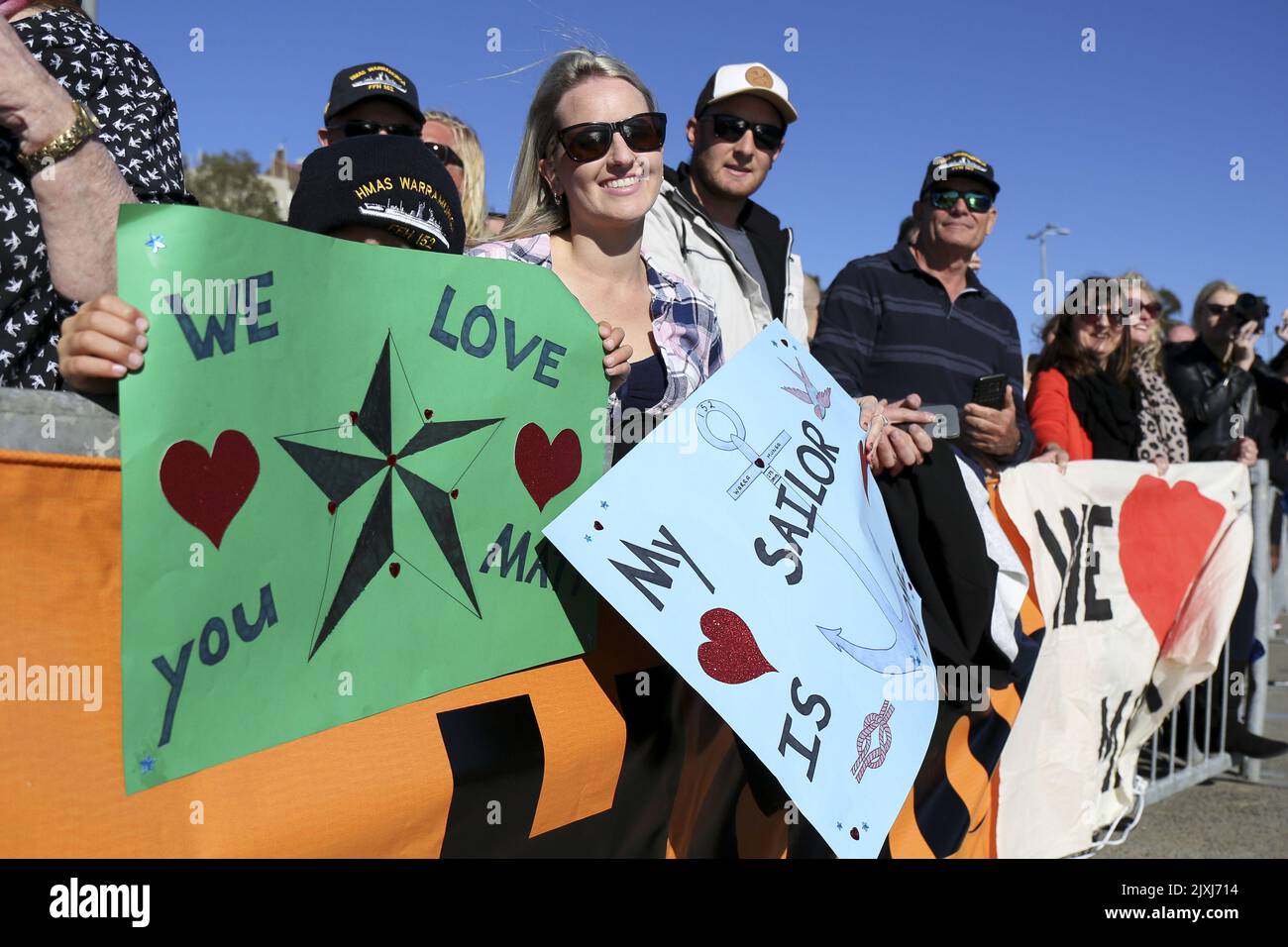 Family and friends greet HMAS Warramunga and her crew as she arrives at ...