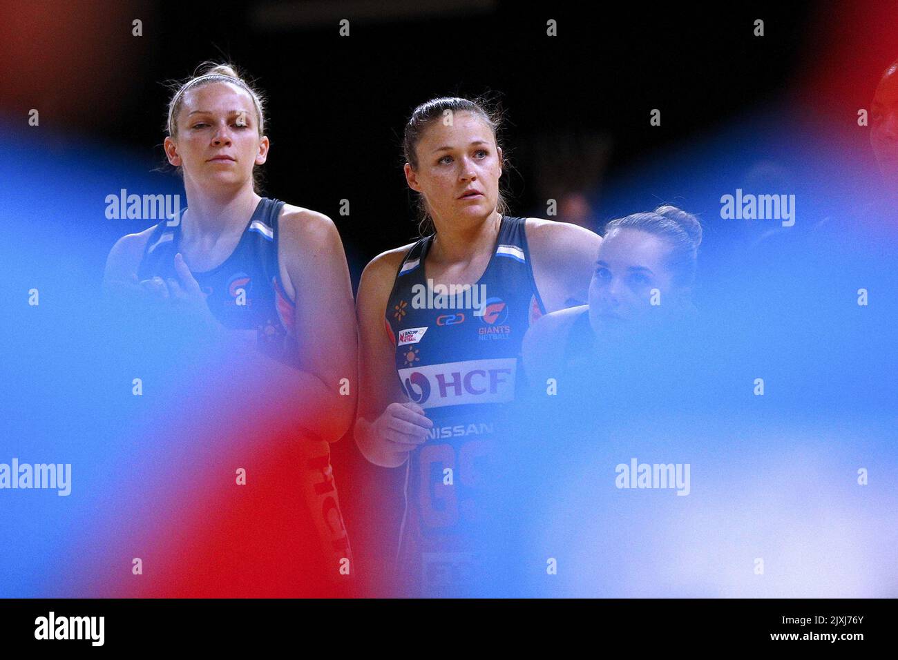 Susan Pettitt of the Giants looks on ahead of the Round 10 Super ...