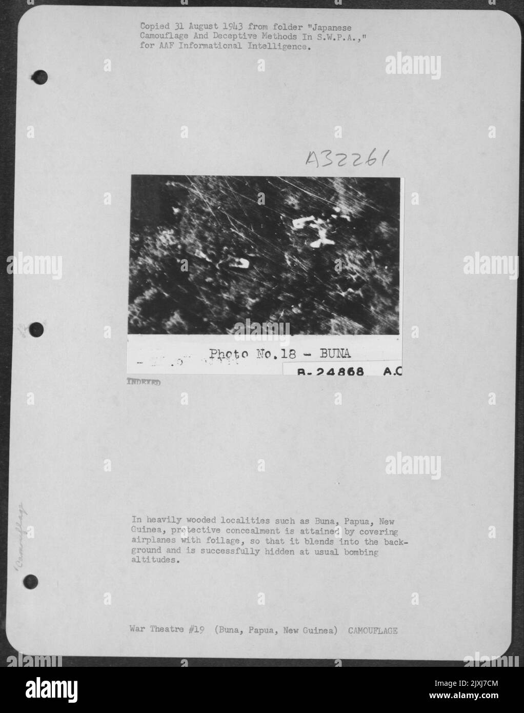 In heavily wooded localities such as Buna, Papua, New Guinea ...