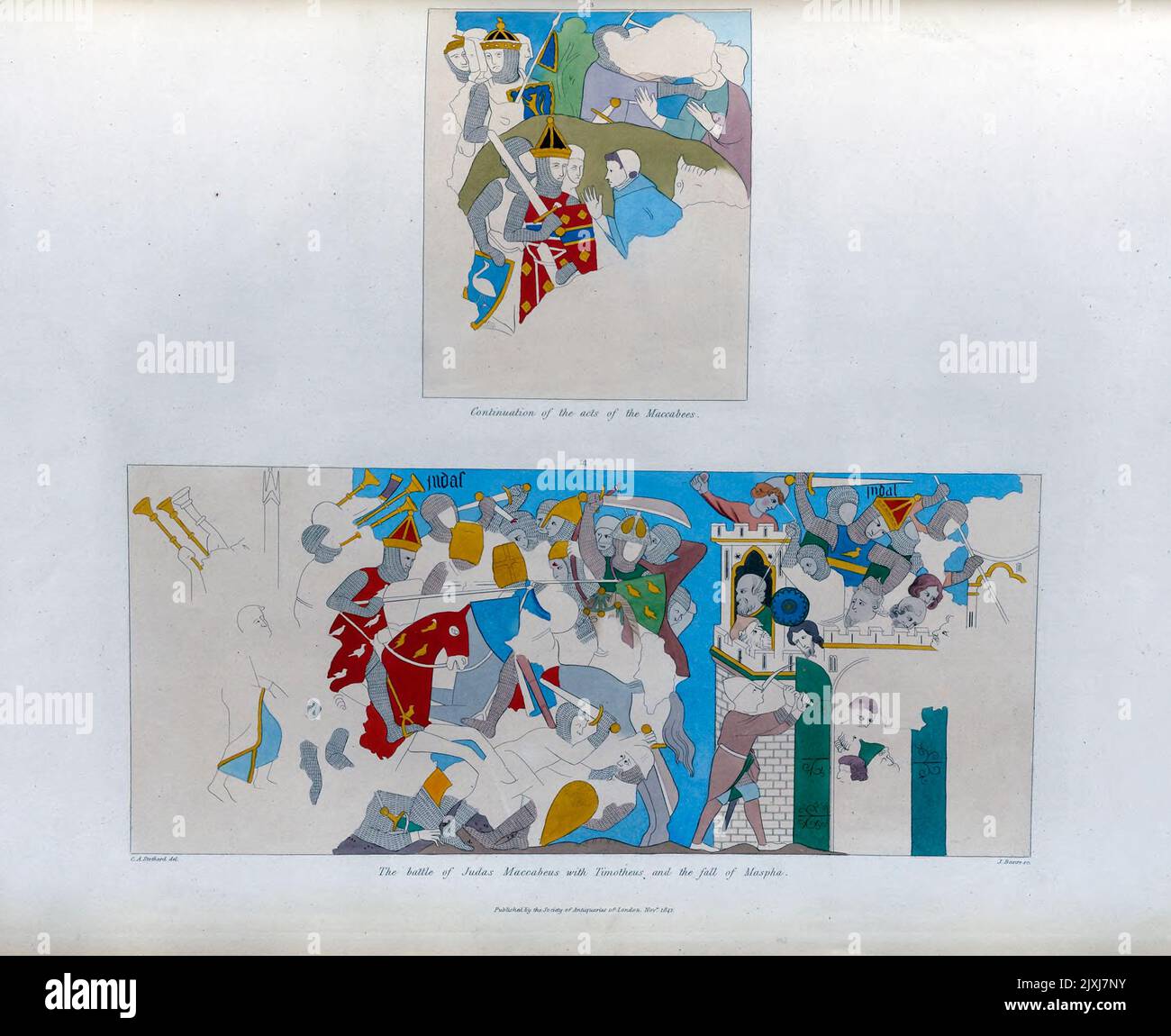 Acts of the Maccabees (top) Battle of of Judas Maccabeus with Timotheus ...