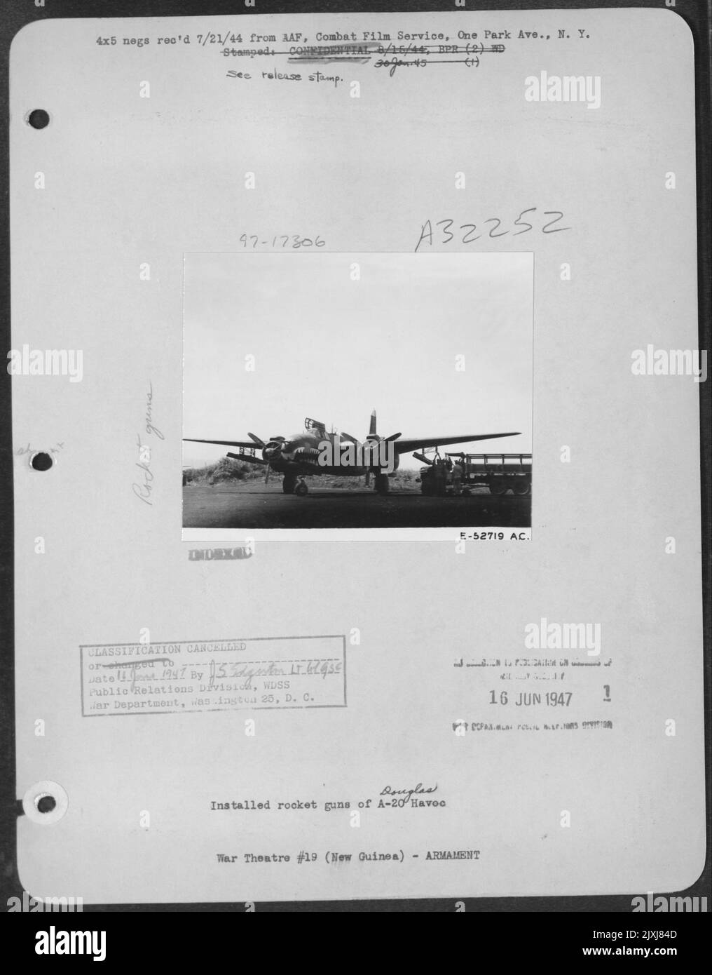 Installed rocket guns of A-20 Havoc Stock Photo - Alamy