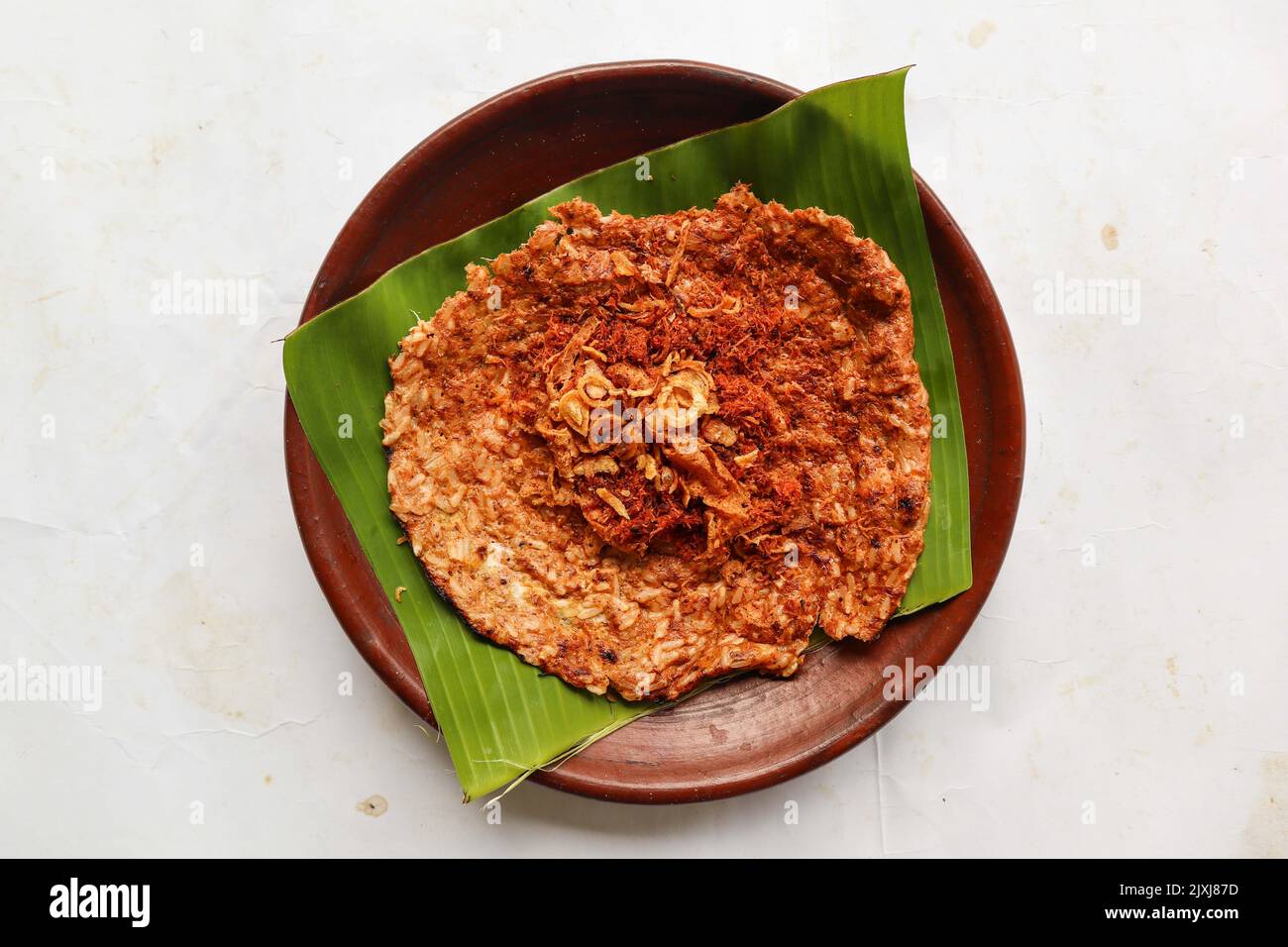 kerak telor or Egg Crust. kerak telor is Spicy Glutinous Rice Omelette ...