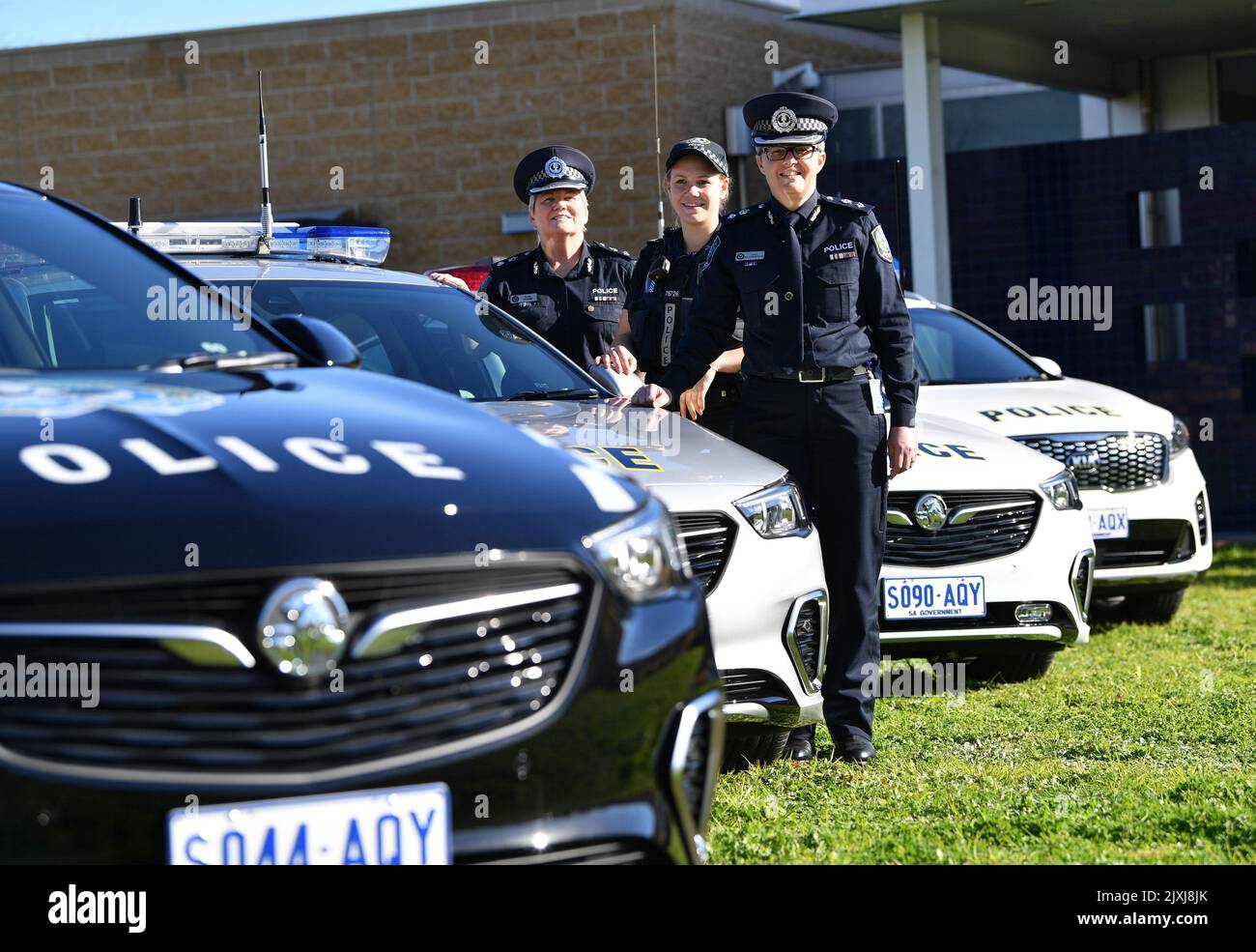 (L-R) Police officers Yvette Clark, Libby Clark and Chris Baulderstone ...