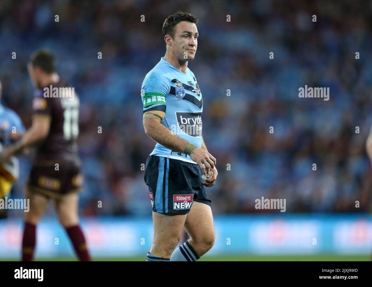 James Maloney of the Blues goes to the sin bin during Game 3 of the ...
