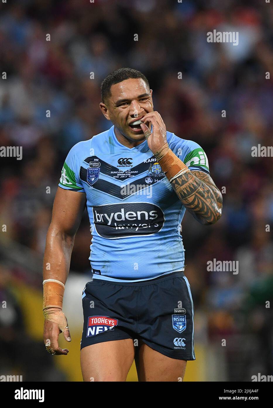 Tyson Frizell of the Blues during Game 3 of the 2018 State of Origin ...