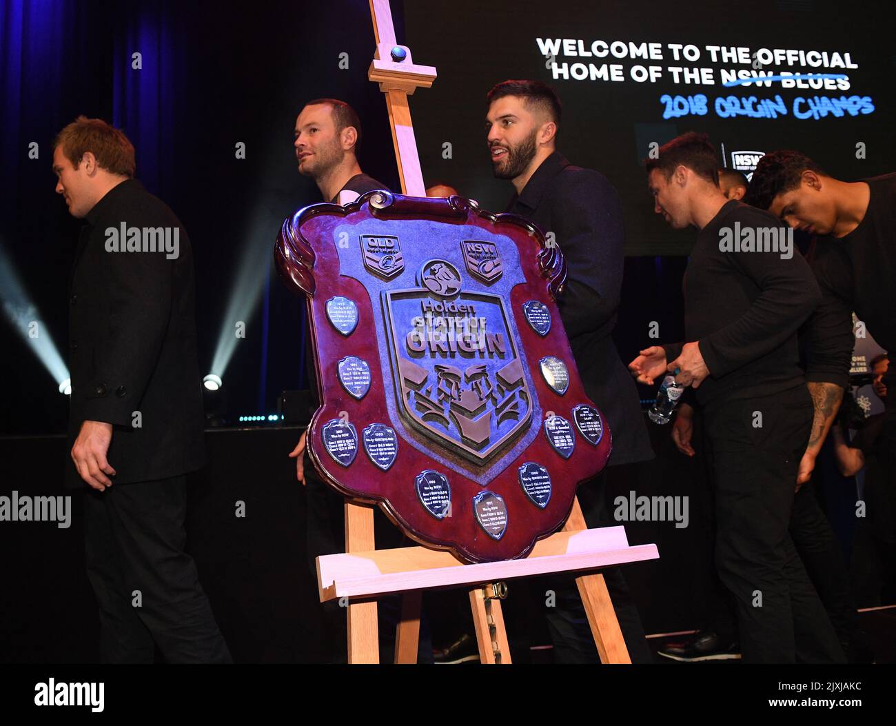State of Origin shield is seen during a public reception at the Star ...