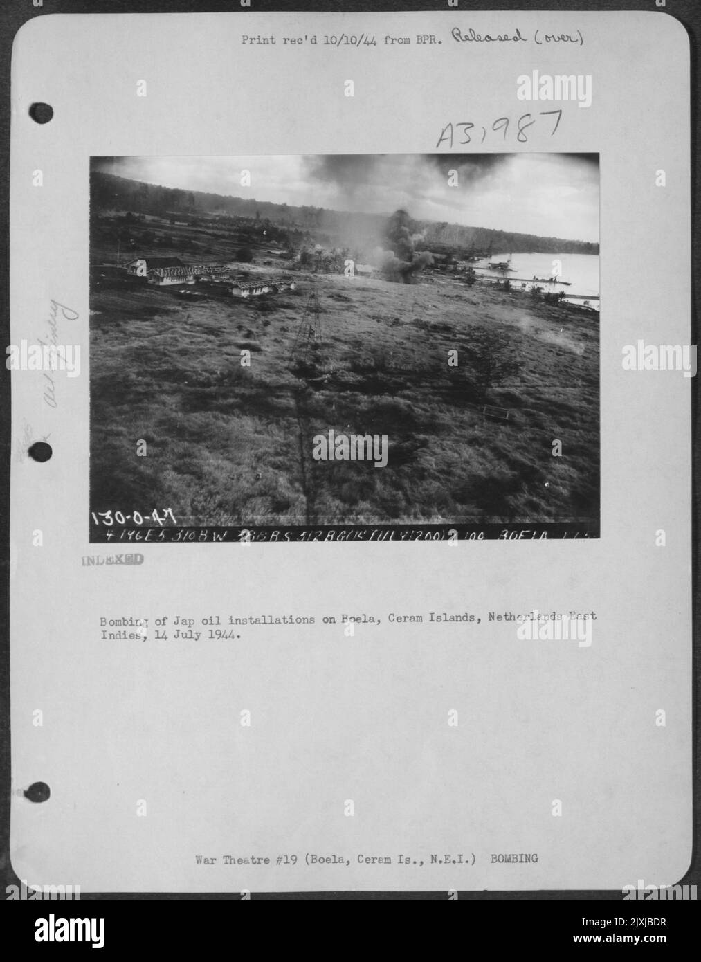 Bombing of Japanese oil installations on Boela, Ceram Islands ...