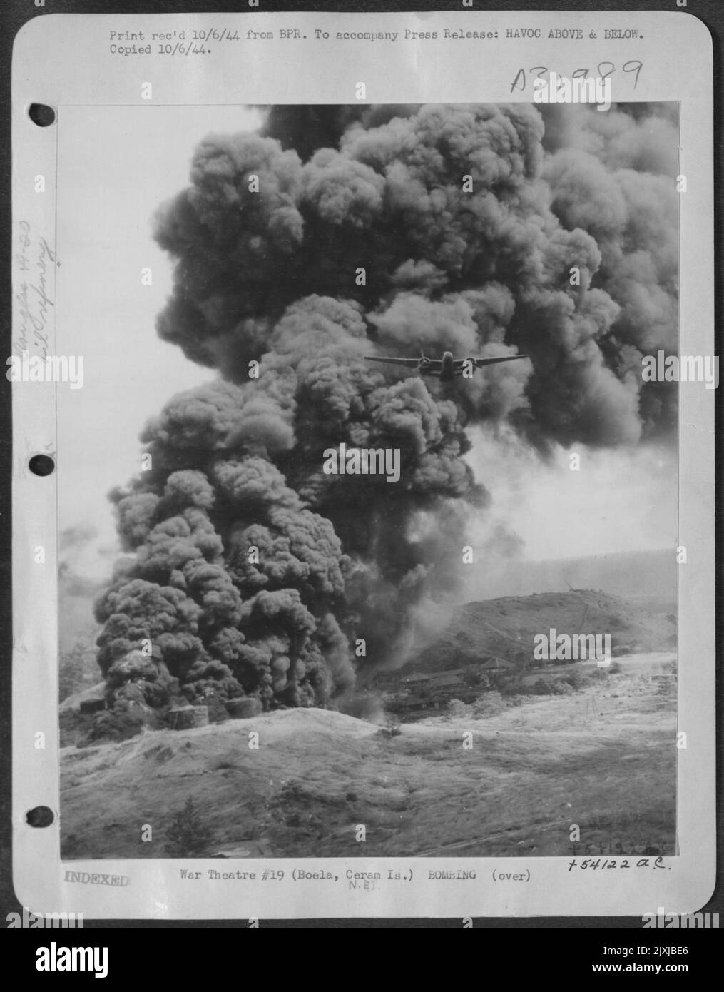 HAVOC ABOVE AND BELOW. A Douglas A-20 Havoc of the U.S. Army 5th Air ...