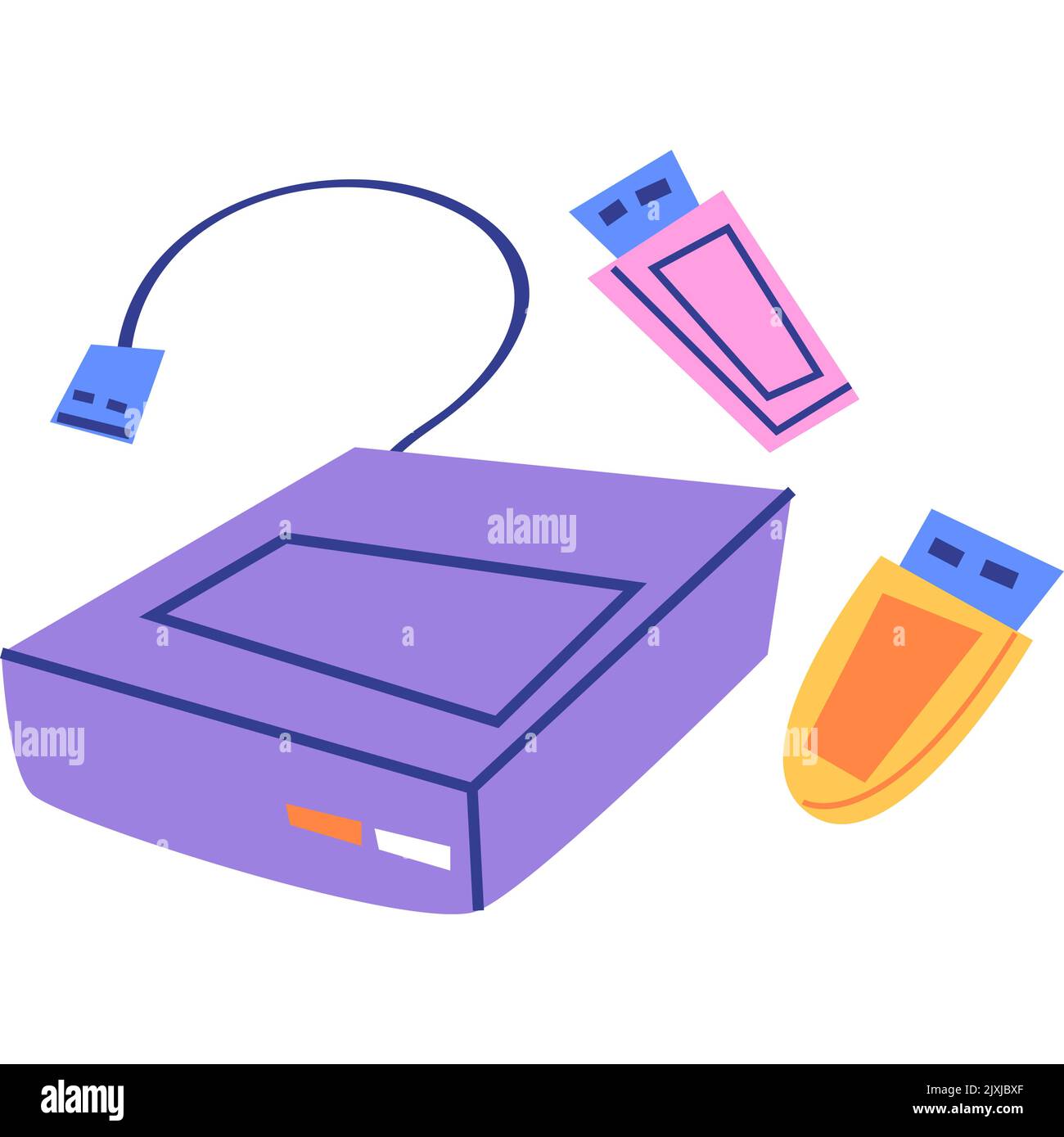 Retro cartoon computer sticker set Vector illustration Stock Vector ...