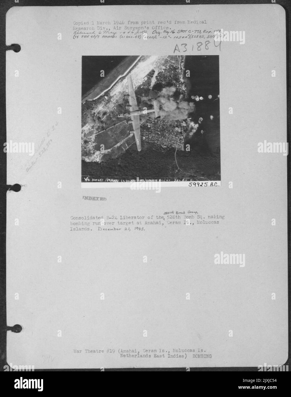 Consolidated B-24 Liberator of the 380th Bomb Group, 528th Bomb Sq ...