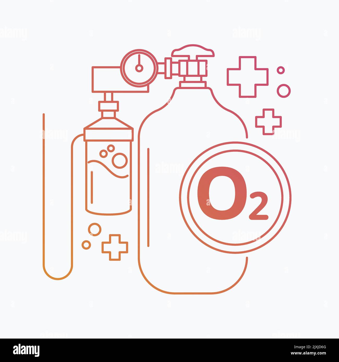 Gradient oxygen tank symbol Vector illustration Stock Vector Image ...