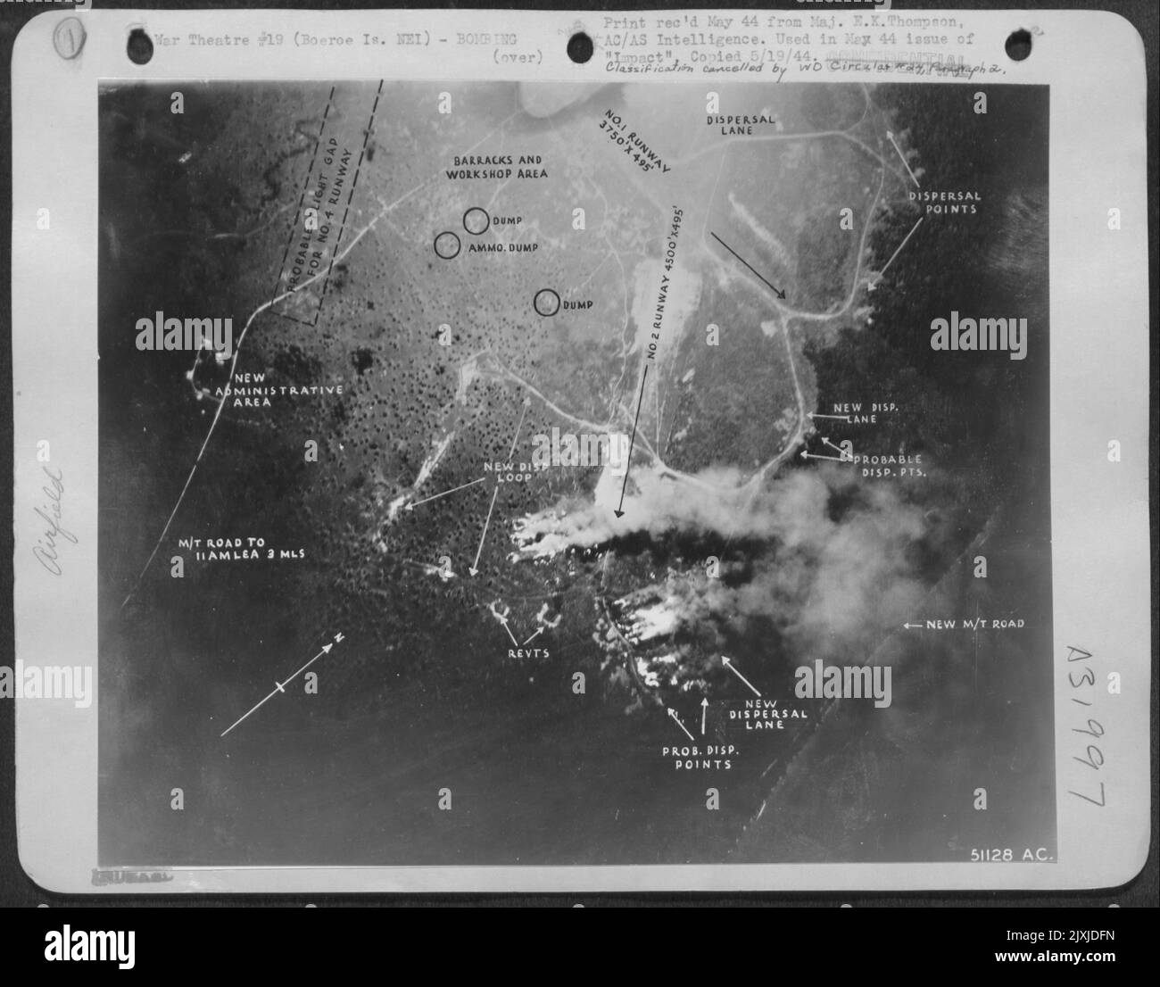 First evidence of changes and growth of dispersal areas at Namlea ...