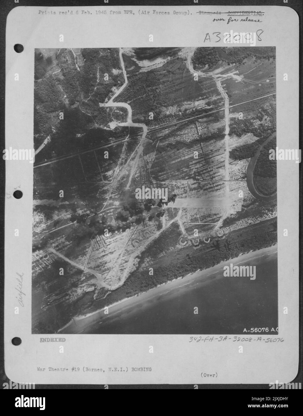 Jesselton airdrome in North Borneo under attack on 17 Dec. 1944 ...