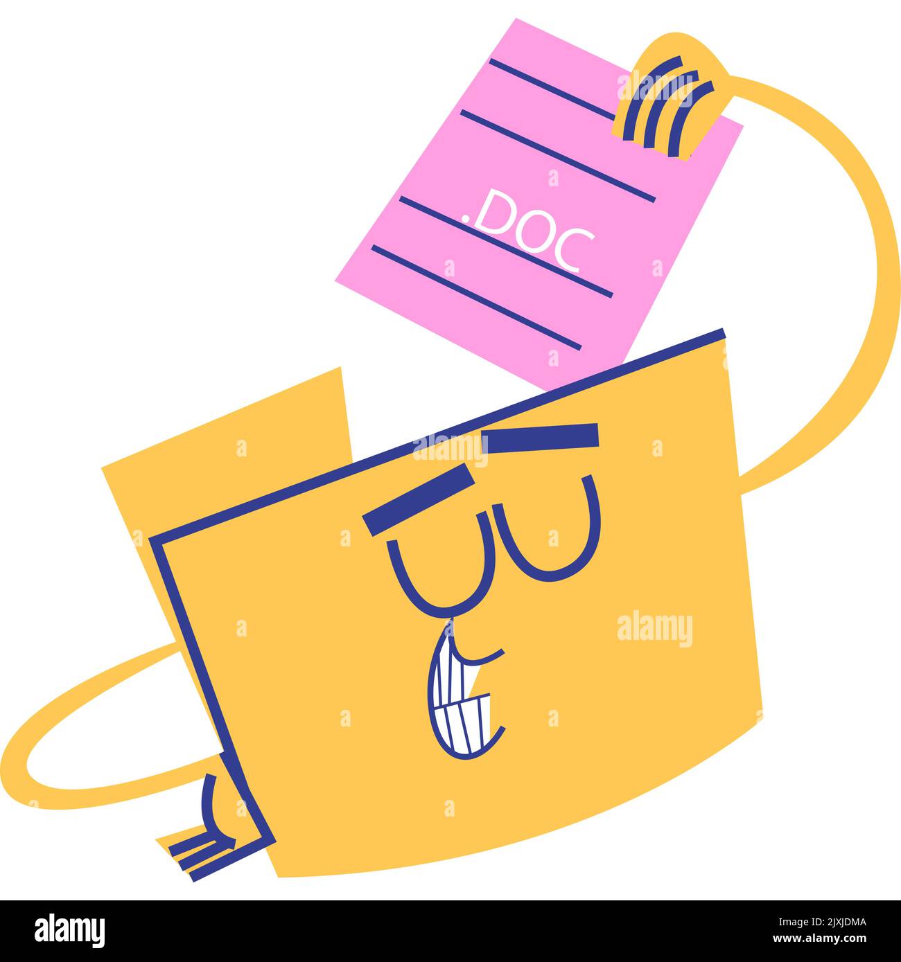 Retro cartoon computer sticker set Vector illustration Stock Vector ...