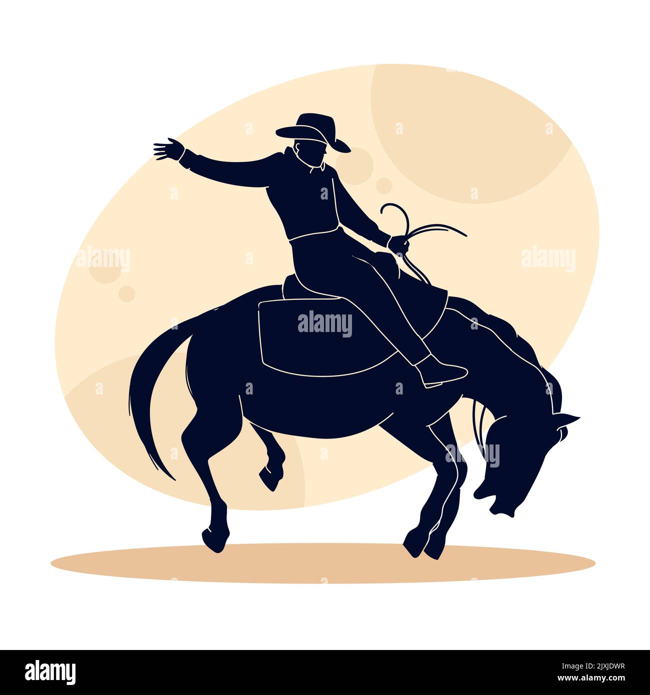 Western horse silhouette Cut Out Stock Images & Pictures - Alamy