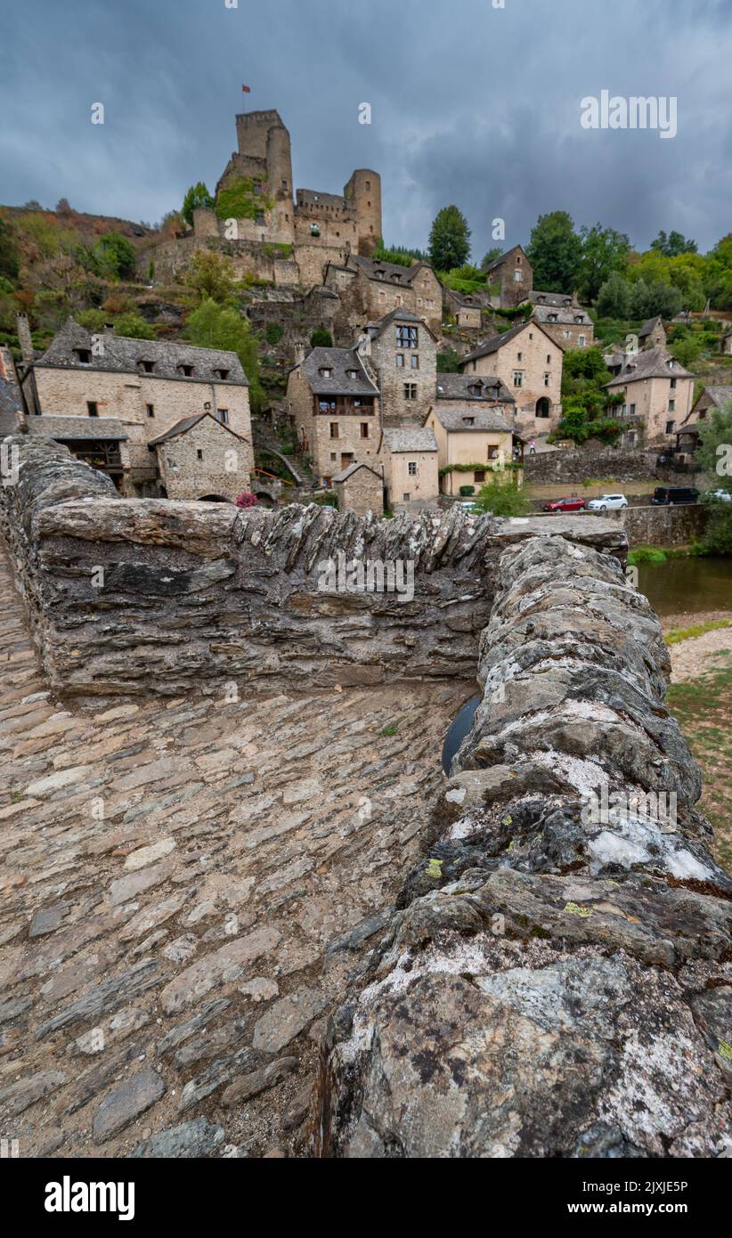 France, Aveyron, Belcastel, labelled Plus Beaux Villages de France ...
