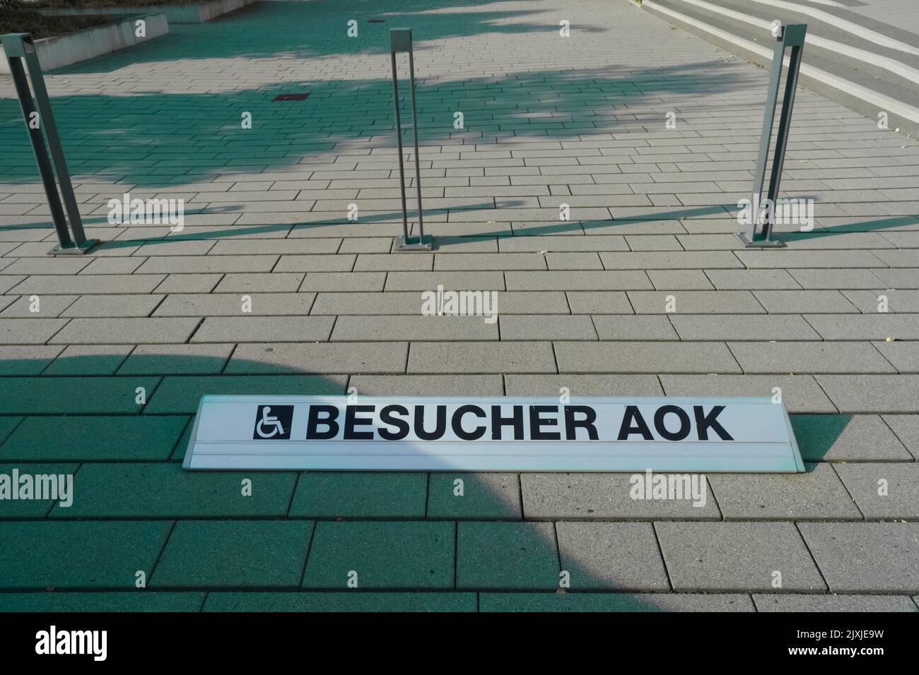 08.20.2022, Germany, Homberg, Parking lot markings of the German ...