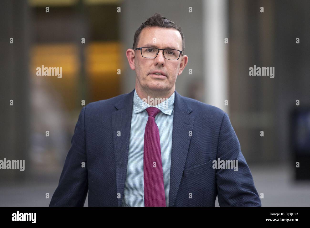 Crown prosecutor Todd Fuller leaves the Supreme Court, in Brisbane ...