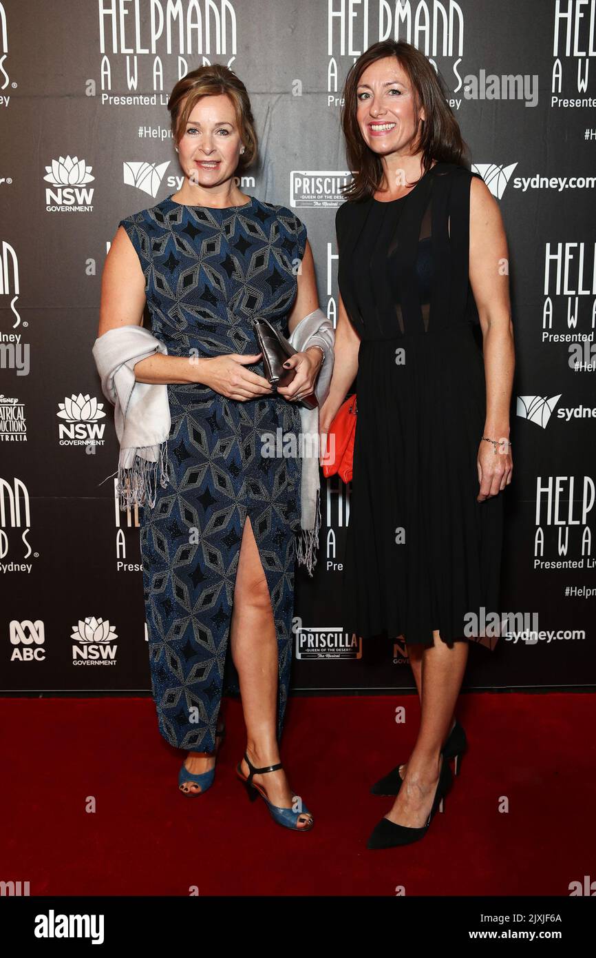 Julie Hale and Emma Keele pose for a photograph on the red carpet of ...