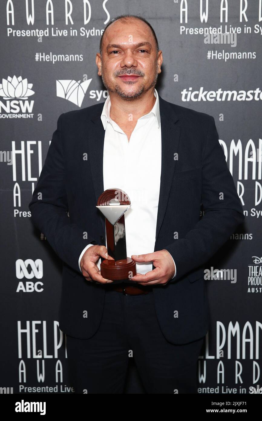 Stephen Page poses with the award for Best Dance Production for ...