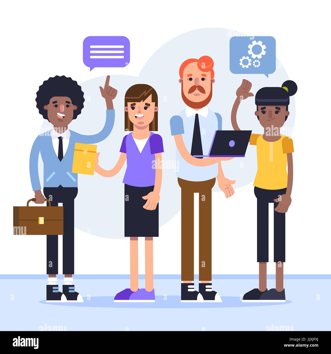 Flat design international employees Vector illustration Stock Vector ...