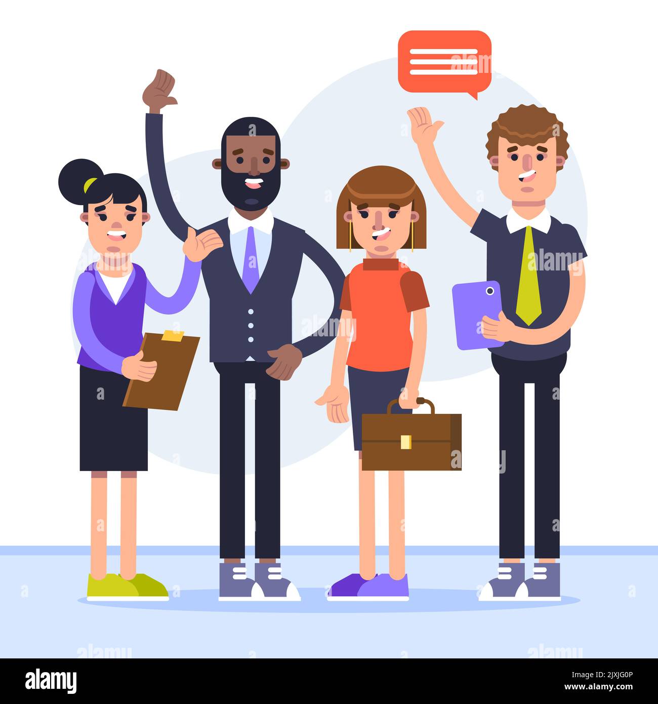 Flat design international employees Vector illustration Stock Vector ...