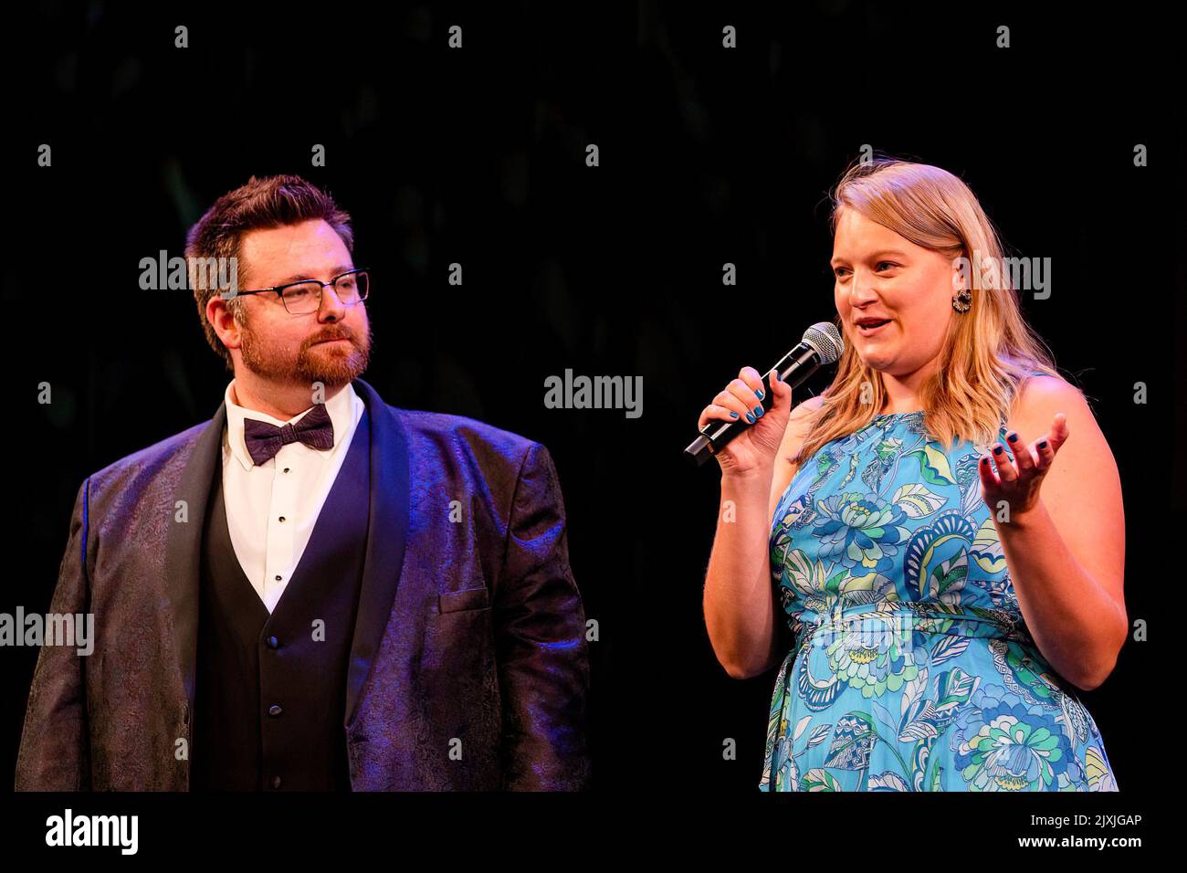 (L-R) Thomas Ridgewell and Saskia Vanell at Buffer Festival Gala ...