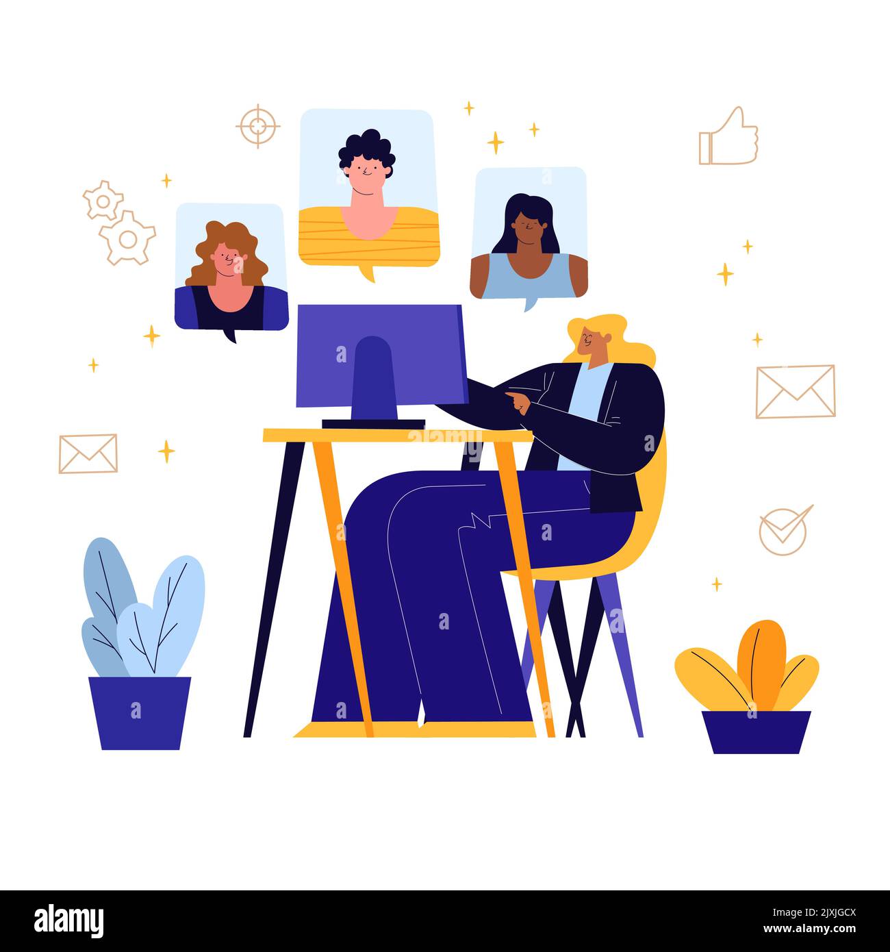 Flat design international employees Vector illustration Stock Vector ...