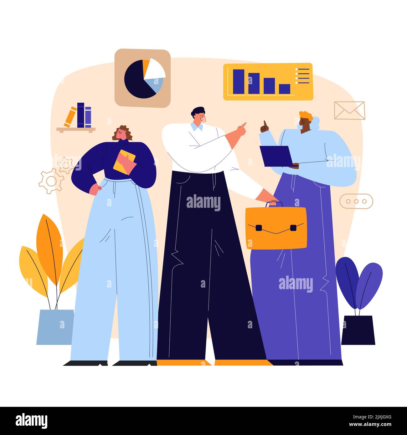 Flat design international employees Vector illustration Stock Vector ...