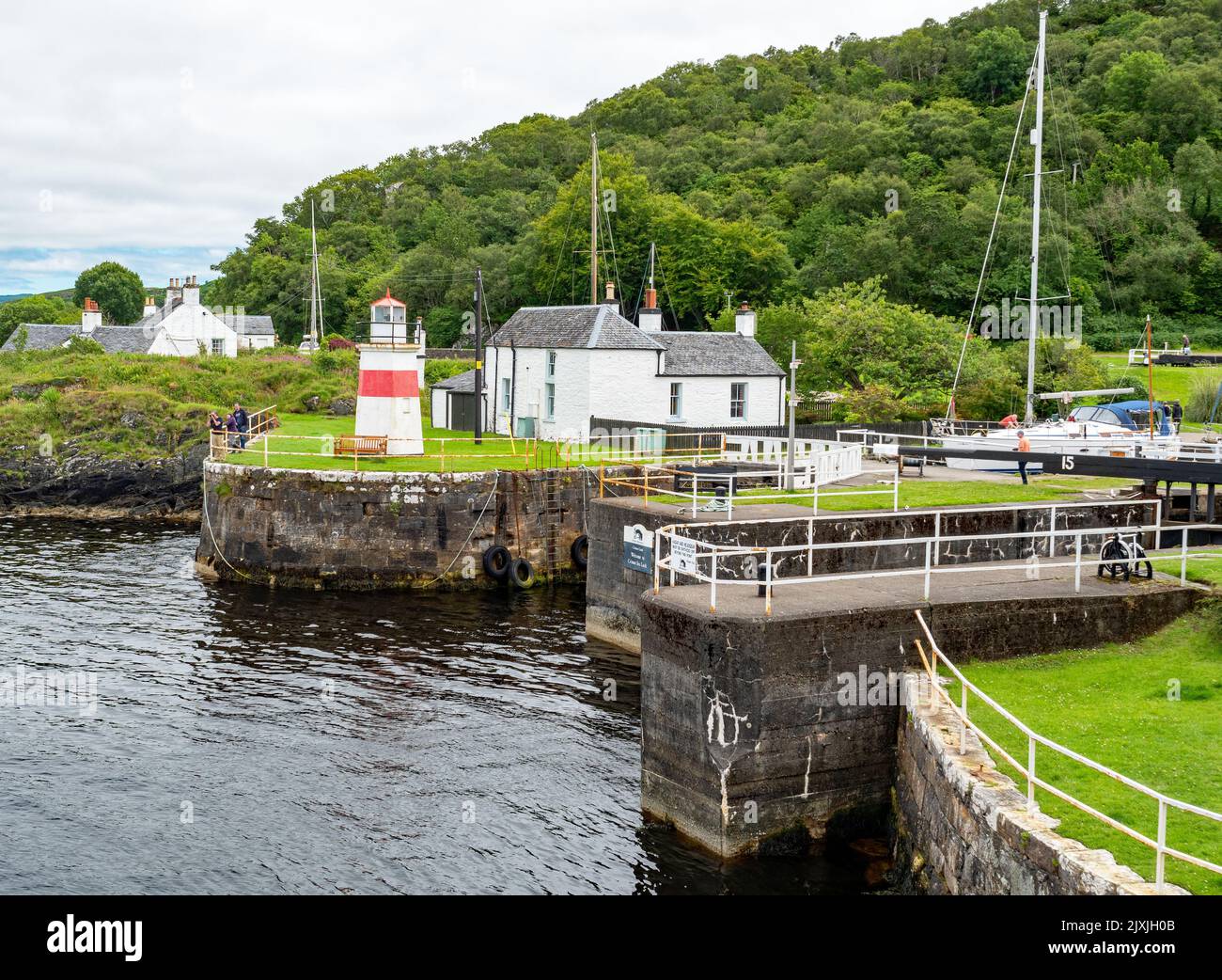 Western entrance to the Crinan canal in Scotland Stock Photo - Alamy