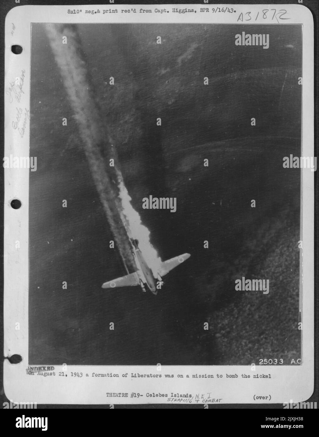 On August 21, 1943 a formation of Liberators was on a mission to bomb ...