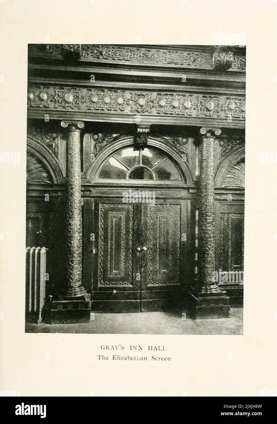 Gray's Inn Hall — The Elizabethan Screen from the book ' An historical ...