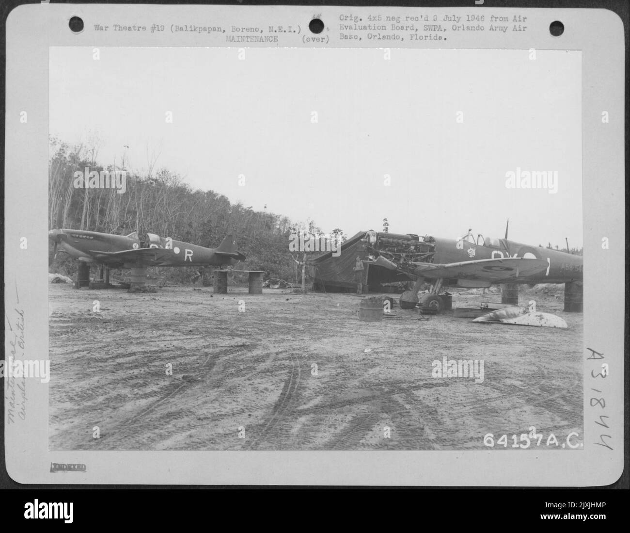 The maintenance and repair section of a "Spitfire" squadron on ...