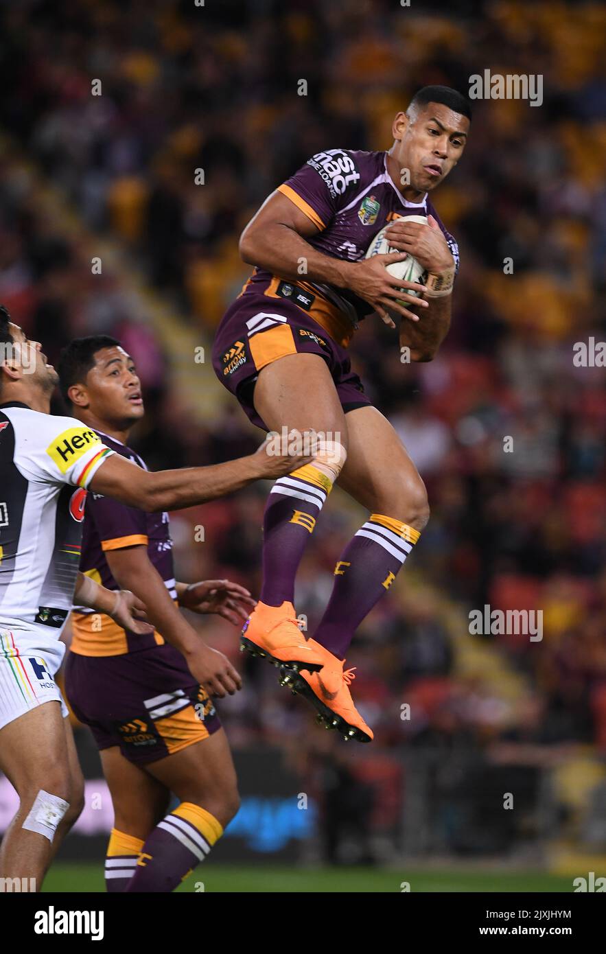 Jamayne Isaako of the Broncos during the Round 19 NRL match between the ...