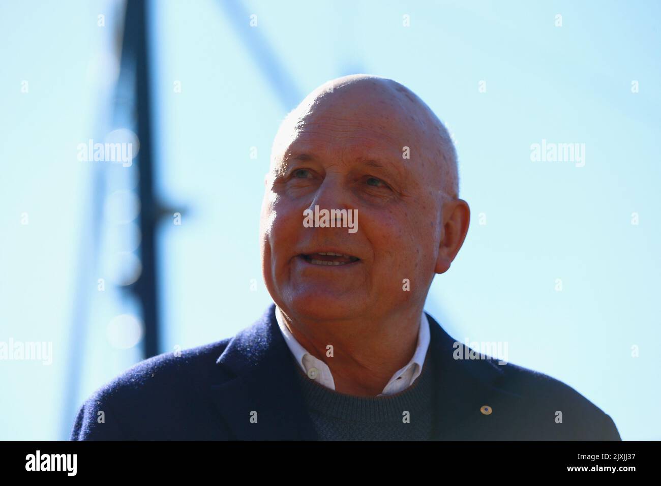Environmentalist Geoff Cousins speaks during a press conference at the ...