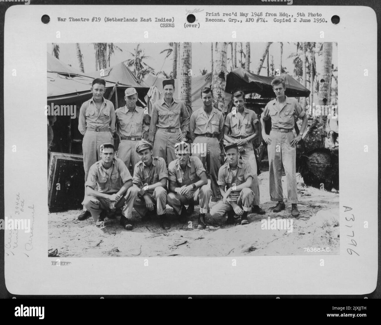 Lt. Ellenbecker and crew of the 394th Bomb Squadron, 5th Bomb Group ...