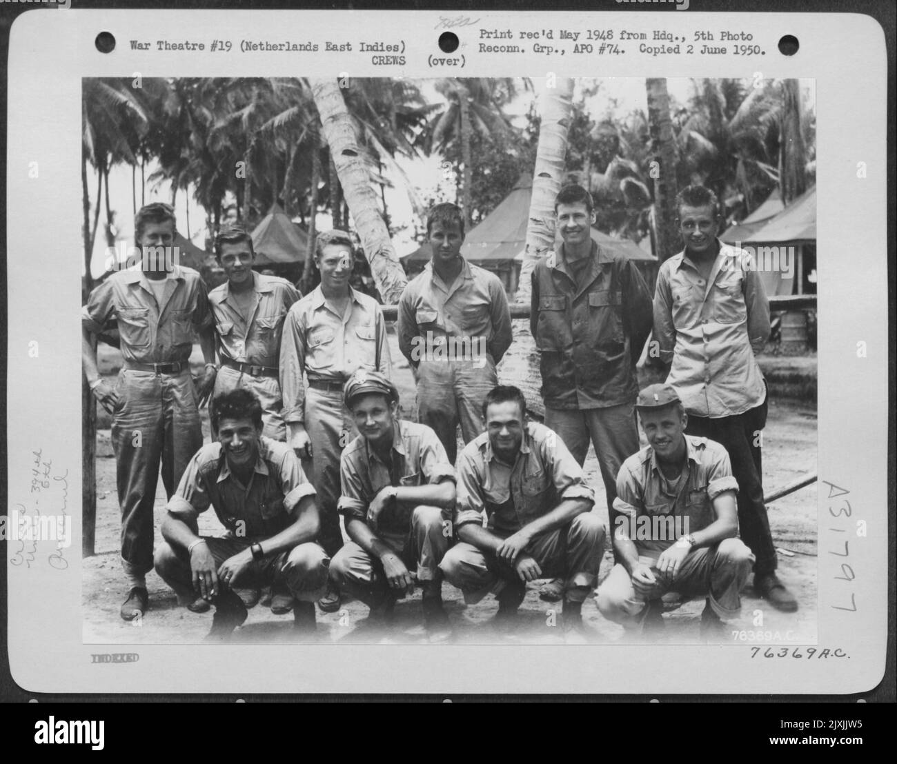 Lt. Ellenbecker and crew of the 394th Bomb Squadron, 5th Bomb Group ...