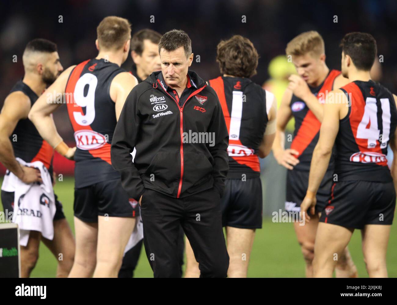 Essendon coach John Worsford during the Round 18 AFL match between the ...