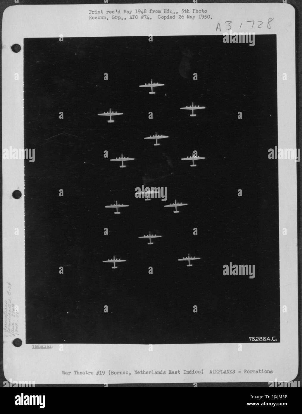 Formation of Consolidated B-24's of the 394th Bomb Squadron, 5th Bomb ...