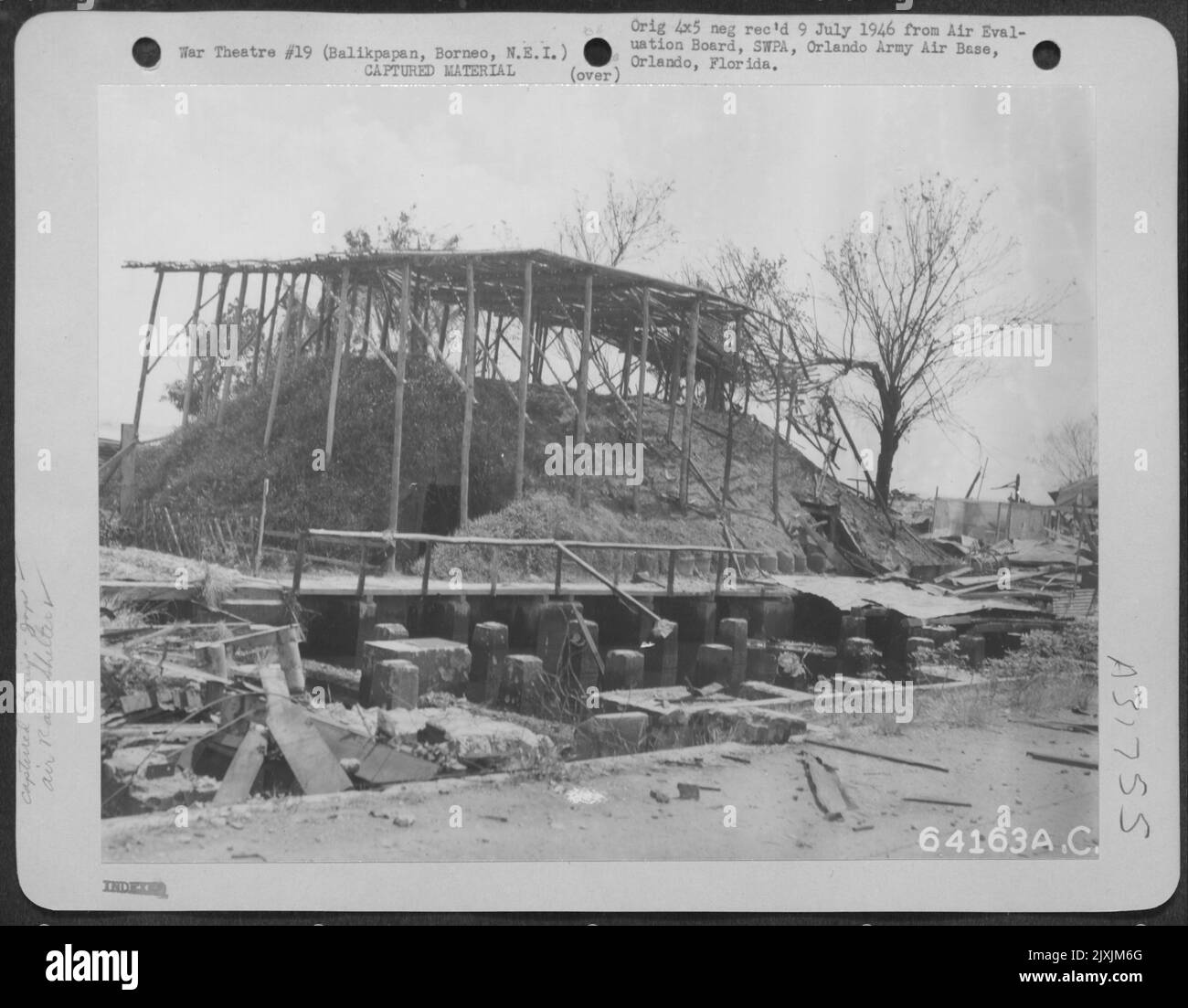 Japaneseanese air raid shelter on the waterfront in the Balikpapan ...
