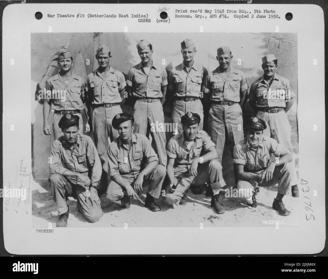 Lt. Tomlinson and crew of the 394th Bomb Squadron, 5th Bomb Group ...