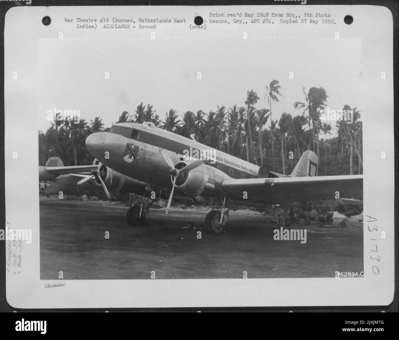 Douglas C-47 of the 394th Bomb Squadron, 5th Bomb Group "Bomber Barons ...