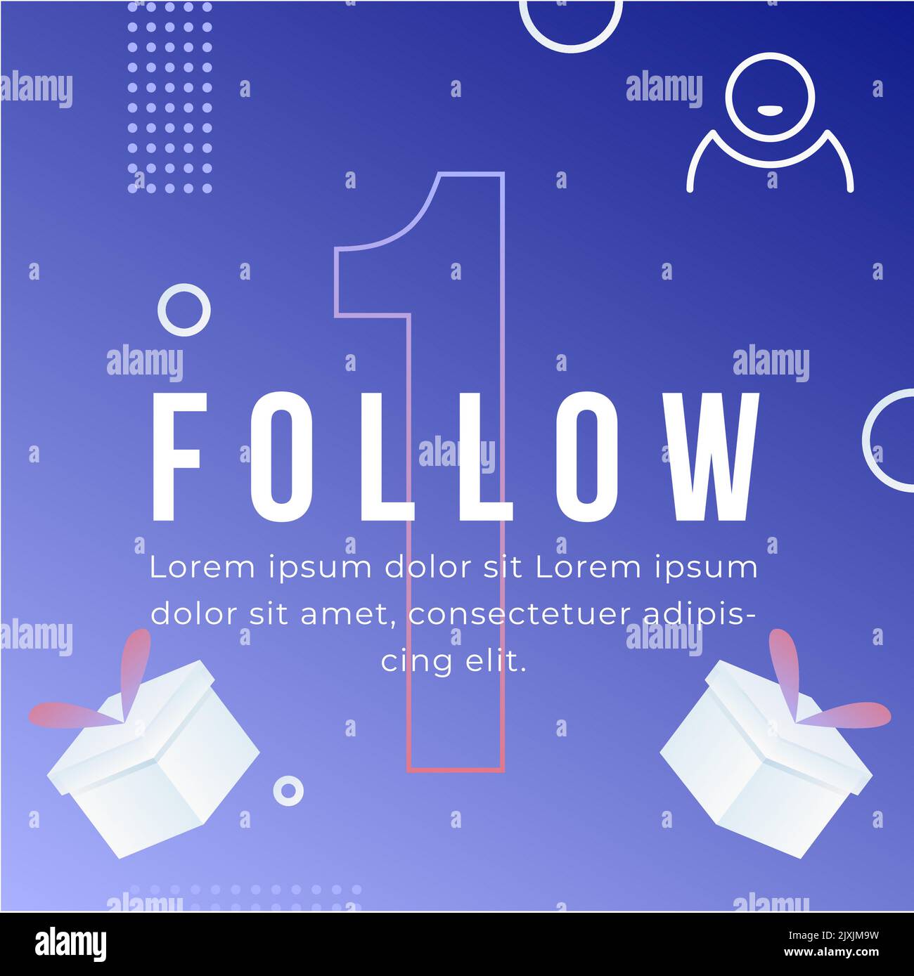 Gradient posts giveaway template Vector illustration Stock Vector Image ...