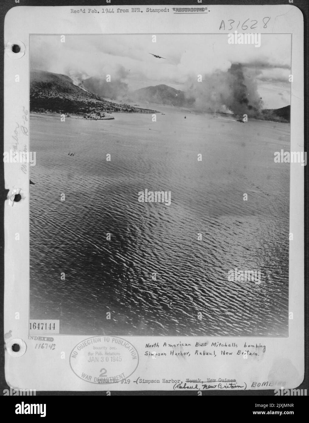 North American B-25 Mitchells Bombing Simpson Harbor, Rabaul, New ...