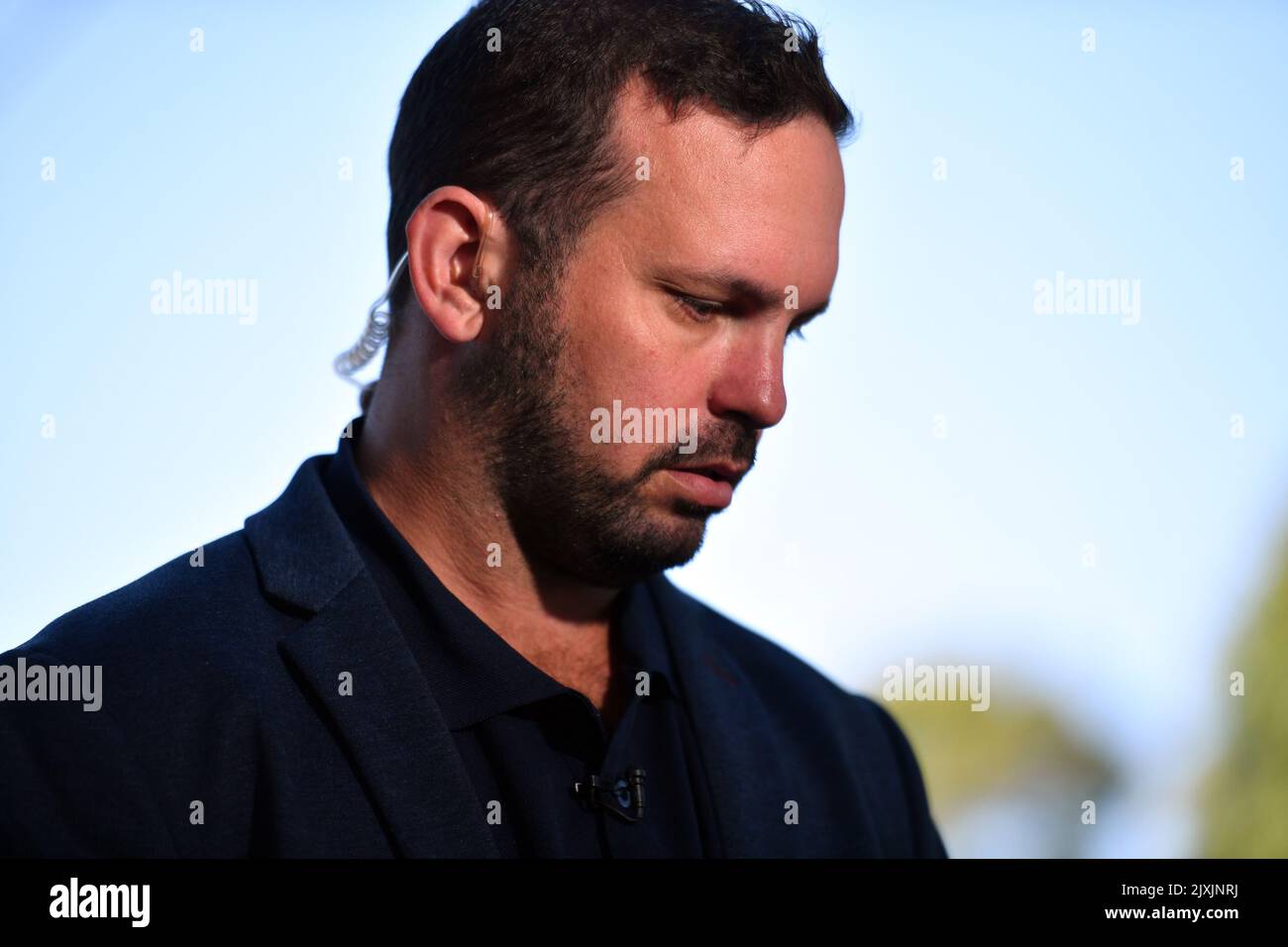 One Nation candidate for Longman Matthew Stephen is seen at a pre ...