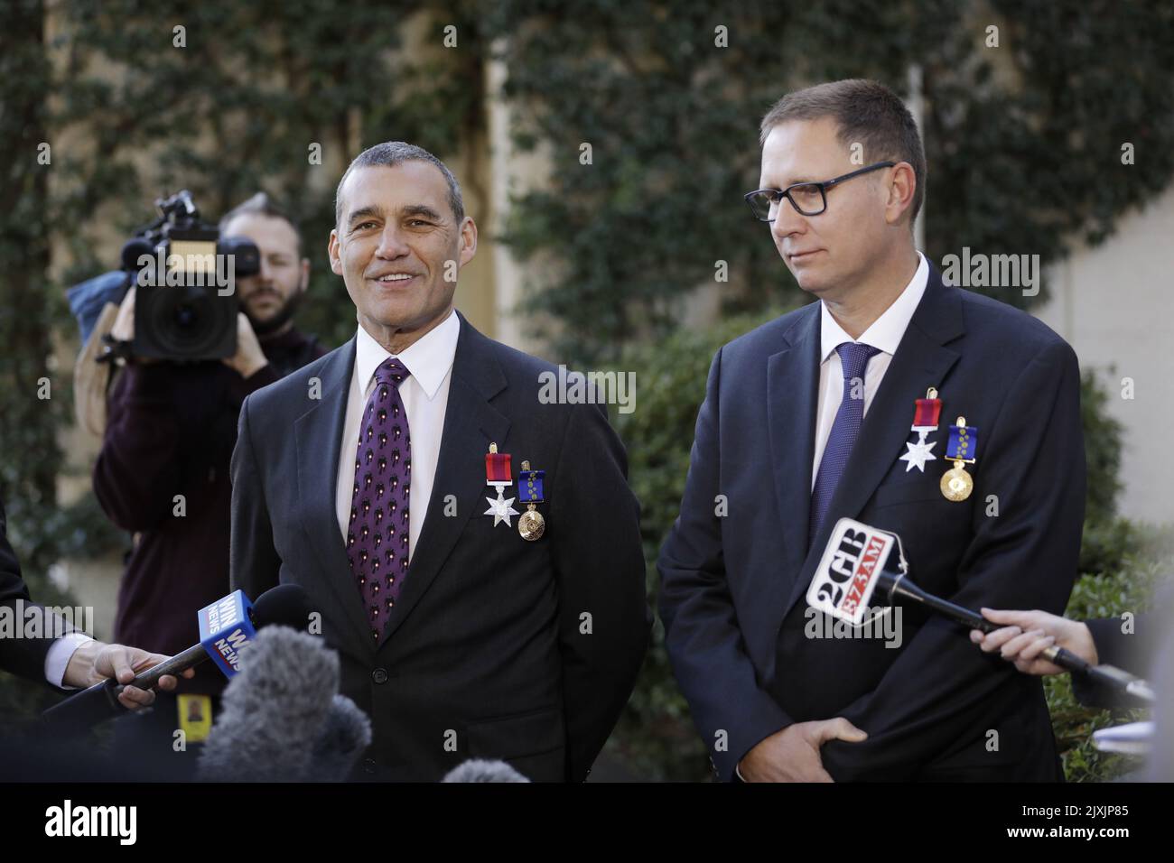 Australian members of the Thai cave rescue team, Mr Craig Challen (left ...