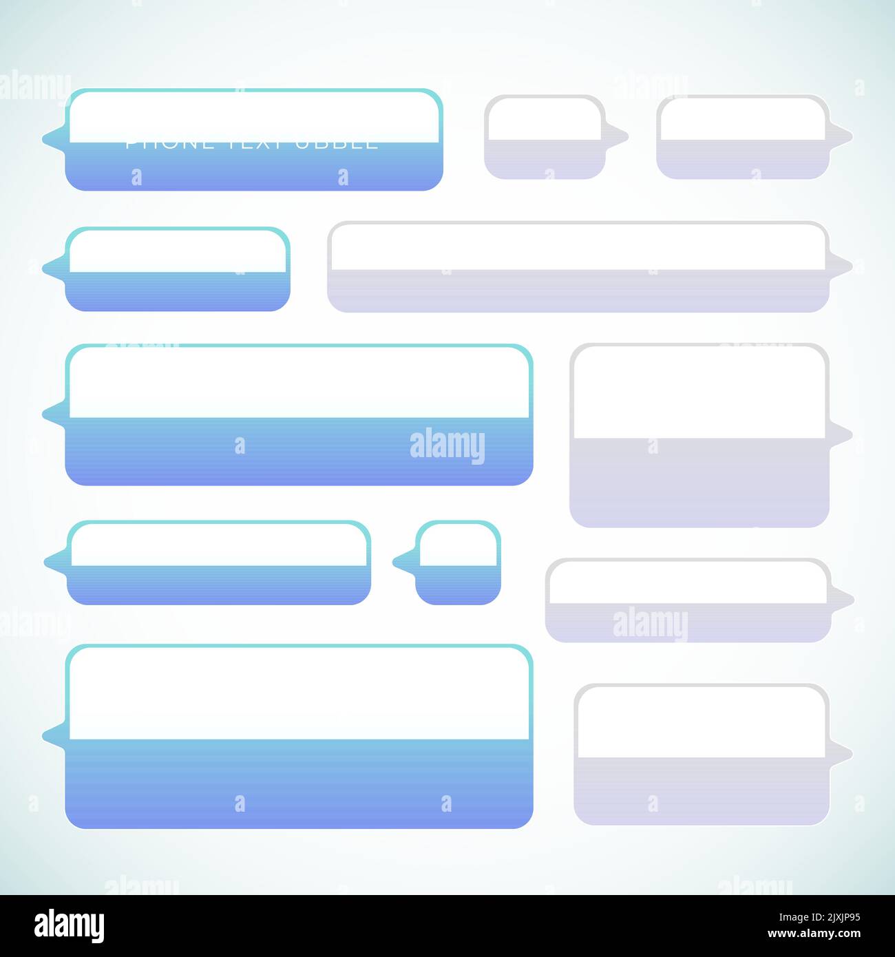 Gradient phone text bubble set Vector illustration Stock Vector Image ...