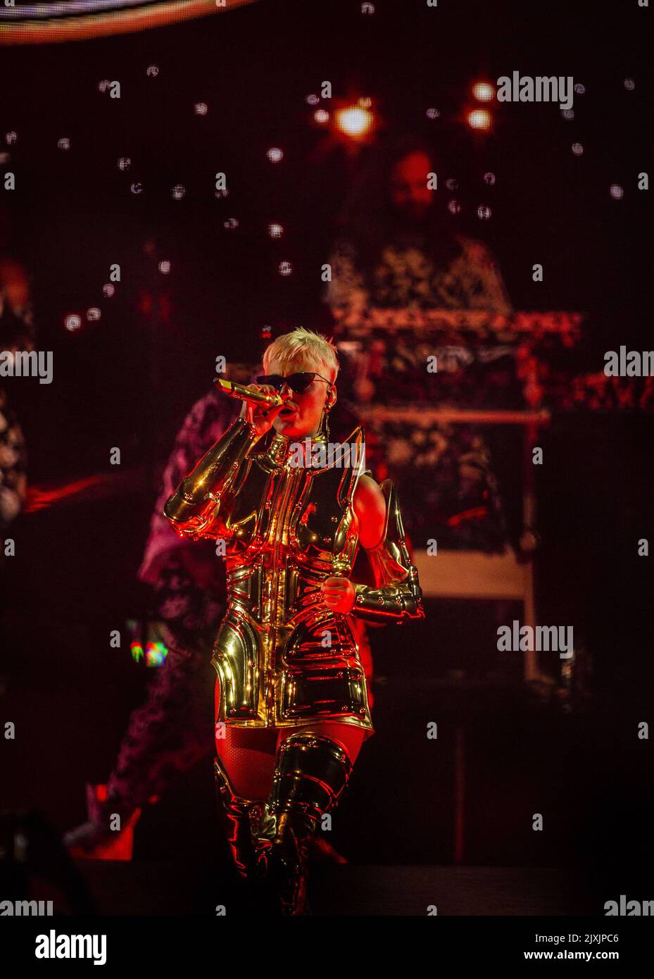 Singer Katy Perry performs during at her opening show at Perth Arena in ...