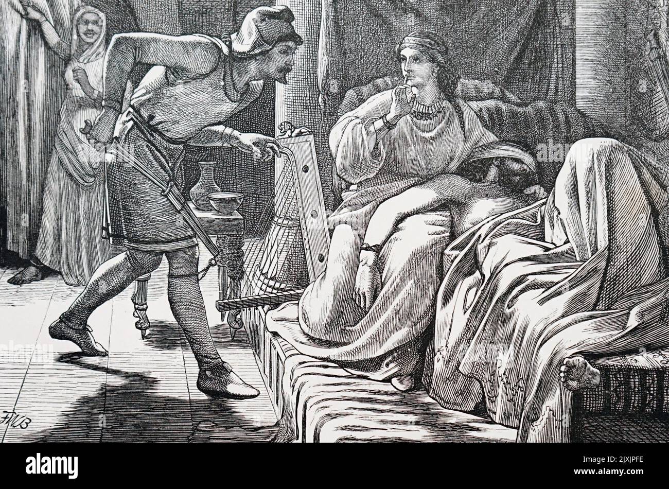 Illustration to accompany the poem 'The Satrap' by Robert Browning ...