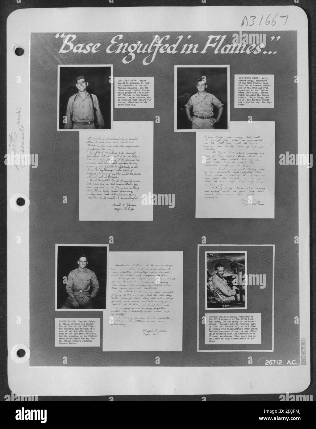 LED CLOSE COVER: Major Gerald R. Johnson, 23-year old commander of the ...